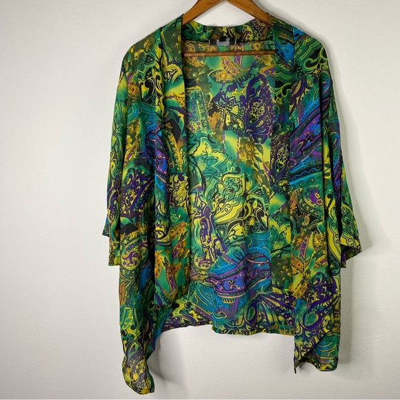 Slinky Brand | Sweaters | Slinky Brand Open Waterfall Cardigan Kimono ...